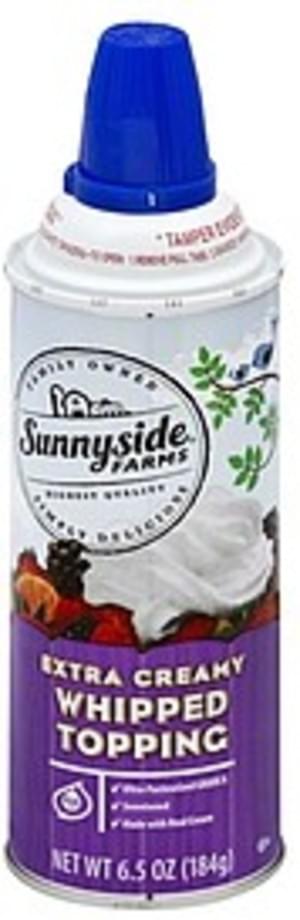 Sunnyside Farms Extra Creamy Whipped Topping - 6.5 oz, Nutrition ... Sunnyside Farms Extra Creamy Whipped Topping - 6.5 oz, Nutrition ...