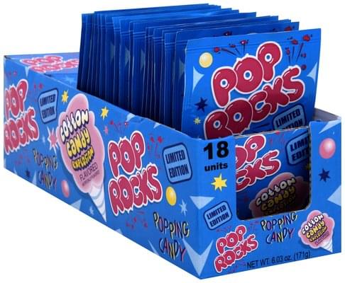Pop Rocks Limited Edition, Cotton Candy Explosion Popping Candy - 18 ea ...