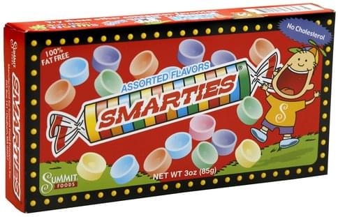 Smarties Assorted Flavors Smarties - 3 oz, Nutrition Information | Innit