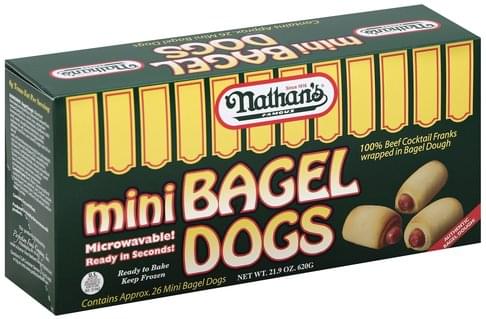 Nathans Mini Bagel Dogs - 26 ea, Nutrition Information | Innit