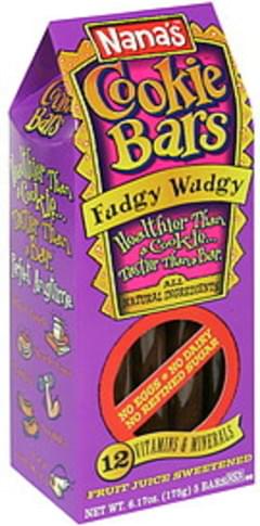 Nana's Fudgy Wudgy Cookie Bars - 5 ea, Nutrition Information | Innit