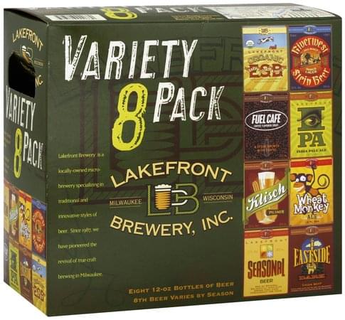 Lakefront Brewery Variety 8 Pack Beer - 8 ea, Nutrition Information | Innit