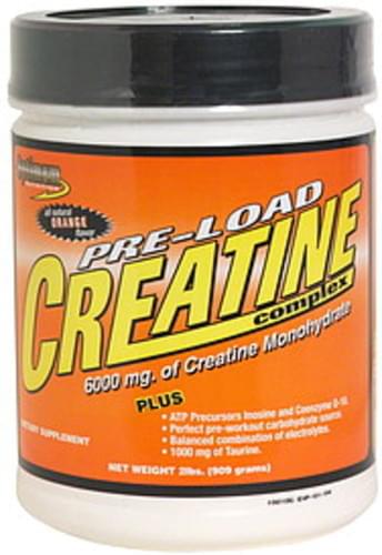 Optimum Orange Pre-Load Creatine Complex - 2 lb, Nutrition Information ...