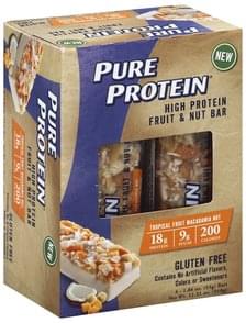 Pure Protein High Protein, Tropical Fruit Macadamia Nut Fruit & Nut Bar ...