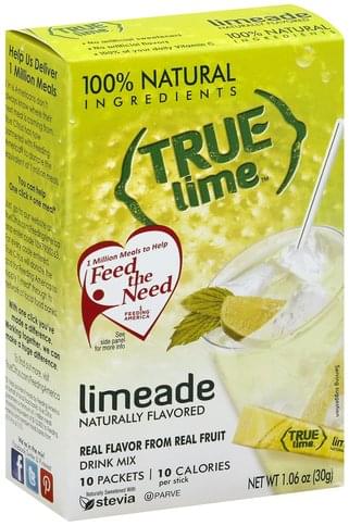 True Lime Limeade Drink Mix - 10 ea, Nutrition Information | Innit