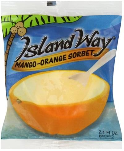 Island Way Mango-Orange Sorbet - 2.1 oz, Nutrition Information | Innit