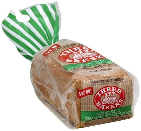 Three Bakers Whole Grain and 7 Seed, Great Seed Bread - 17 oz ...