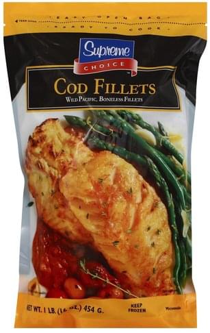 Supreme Choice Boneless, Fillets Cod - 16 oz, Nutrition Information | Innit