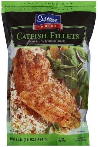 Supreme Choice Boneless, Fillets Catfish - 16 oz, Nutrition Information ...