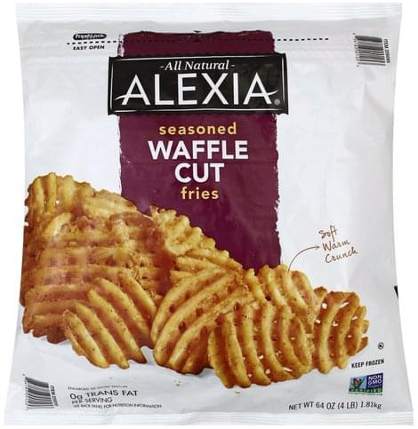 Alexia Waffle Cut, Seasoned Fries - 64 oz, Nutrition Information | Innit