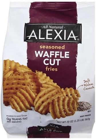 Alexia Seasoned, Waffle Cut Fries - 20 oz, Nutrition Information | Innit