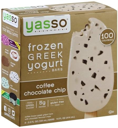 Yasso Coffee Chocolate Chip Frozen Greek Yogurt Bars - 4 ea, Nutrition Information | Innit