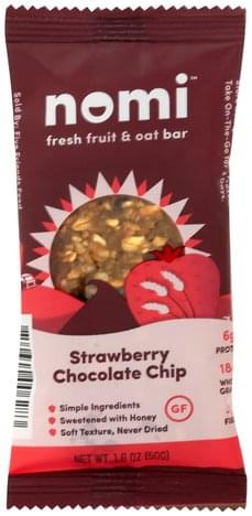 Nomi Fresh, Strawberry Chocolate Chip Fruit & Oat Bar - 1.8 oz ...