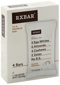 Rxbar Coconut Chocolate Protein Bar - 4 ea, Nutrition Information | Innit