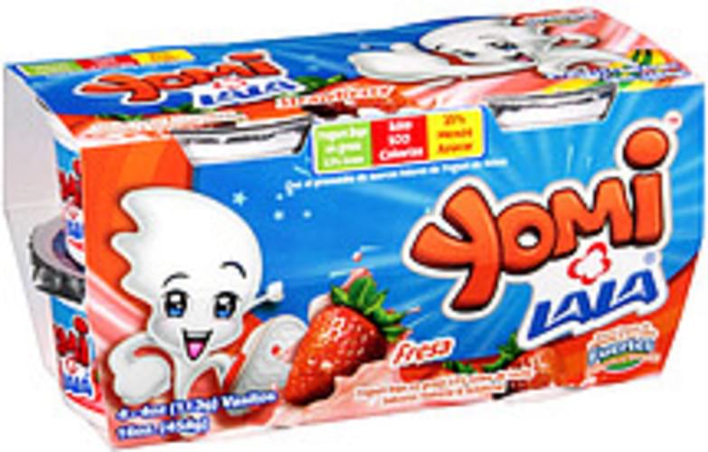 Lala Low Fat Yogurt Strawberry 4 Oz Ea Yomi - 16 oz, Nutrition ...