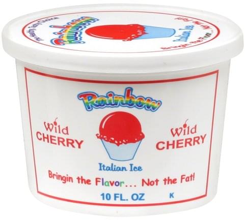 Rainbow Wild Cherry Italian Ice - 10 oz, Nutrition Information | Innit