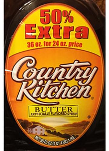 Country Kitchen Butter Flavored Syrup - 60 ml, Nutrition Information ...