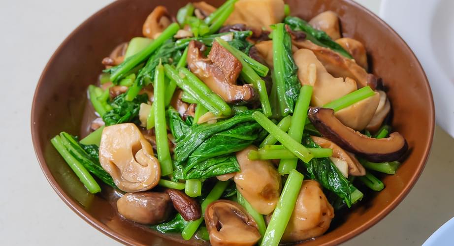 Stir Fry Chye Sim with Mushroom